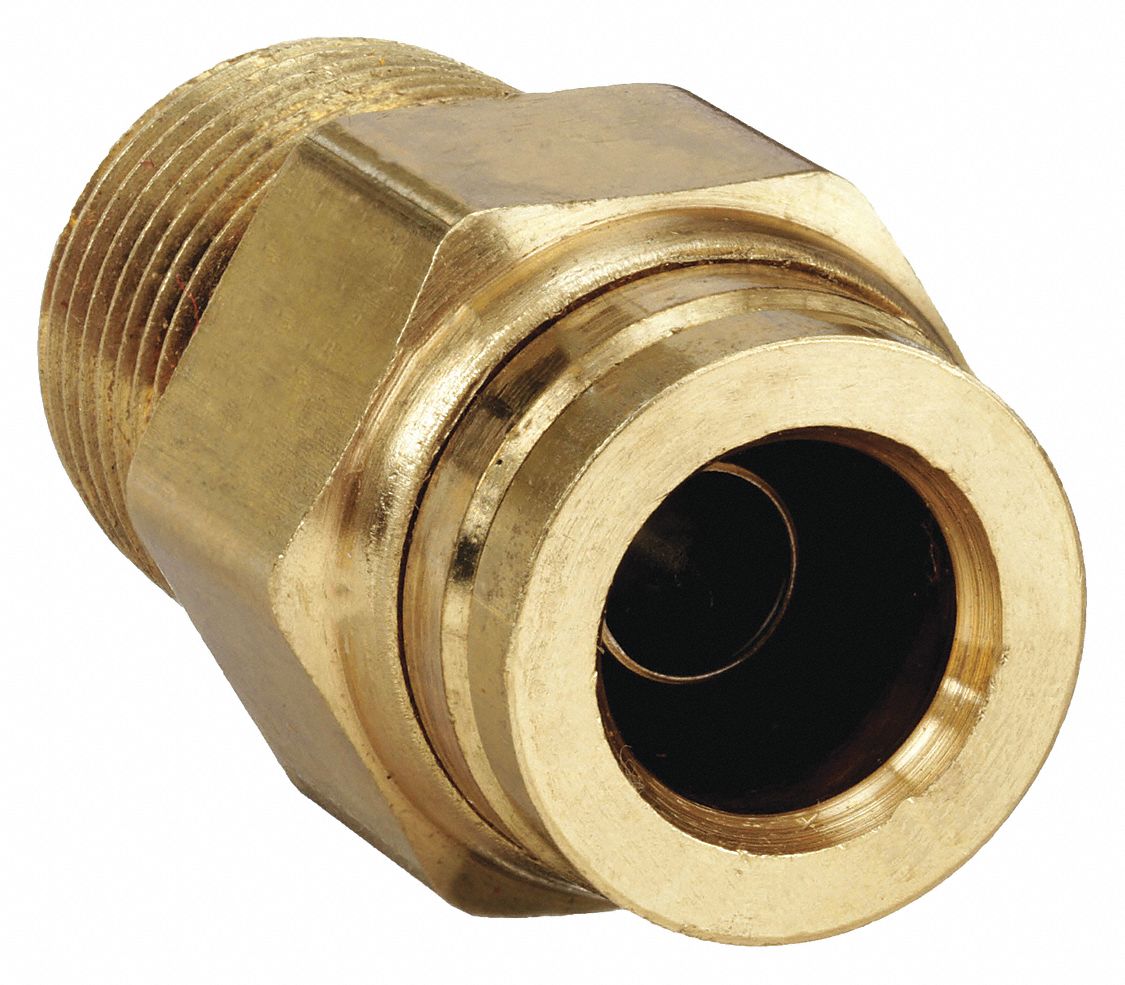PARKER, MNPT, Brass, Male Connector - 11K652|68PMT-4-4 - Grainger