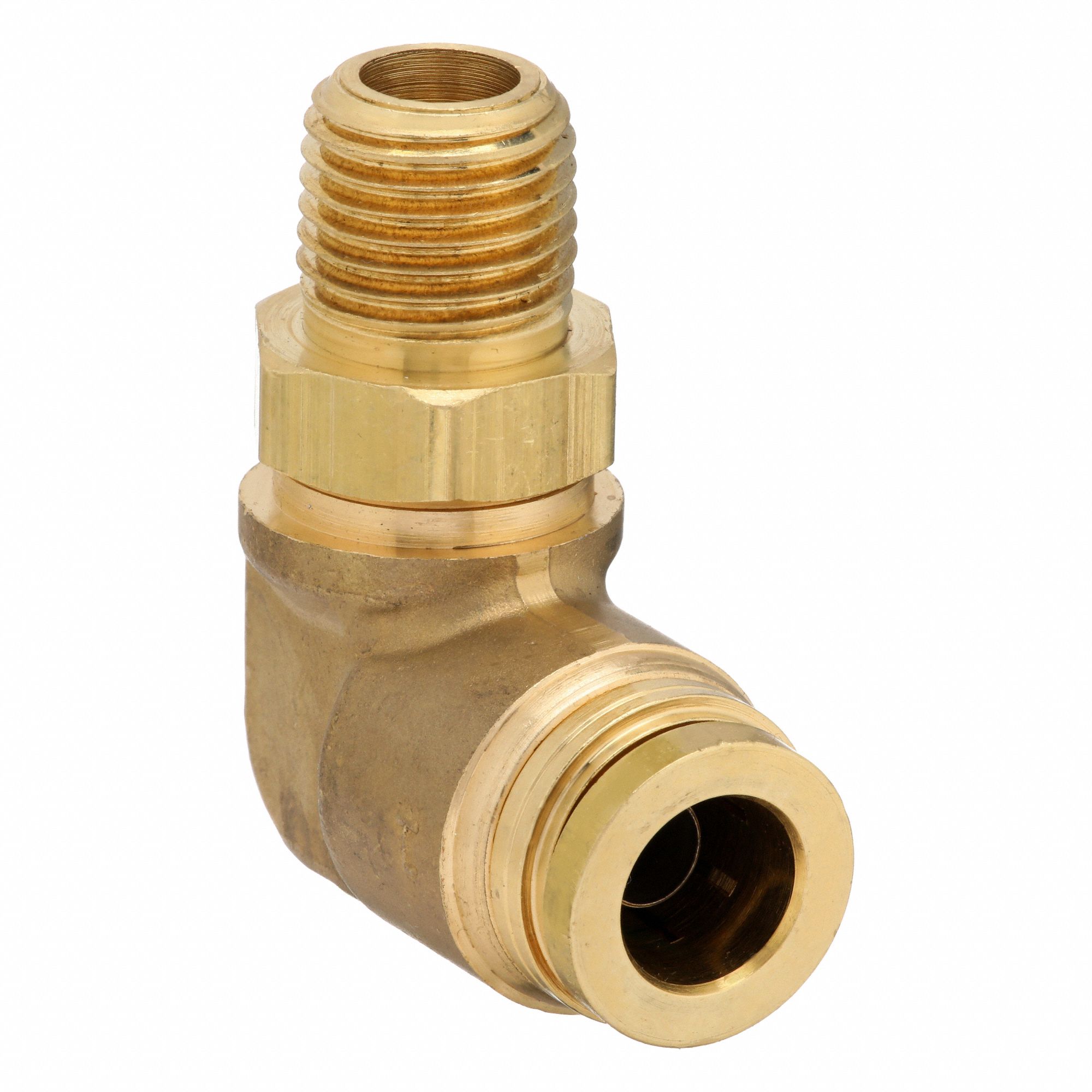 1/2 in OD x 1/2 in Pipe Fitting Size, Push-to-Connect x MNPT, Push-Fit ...