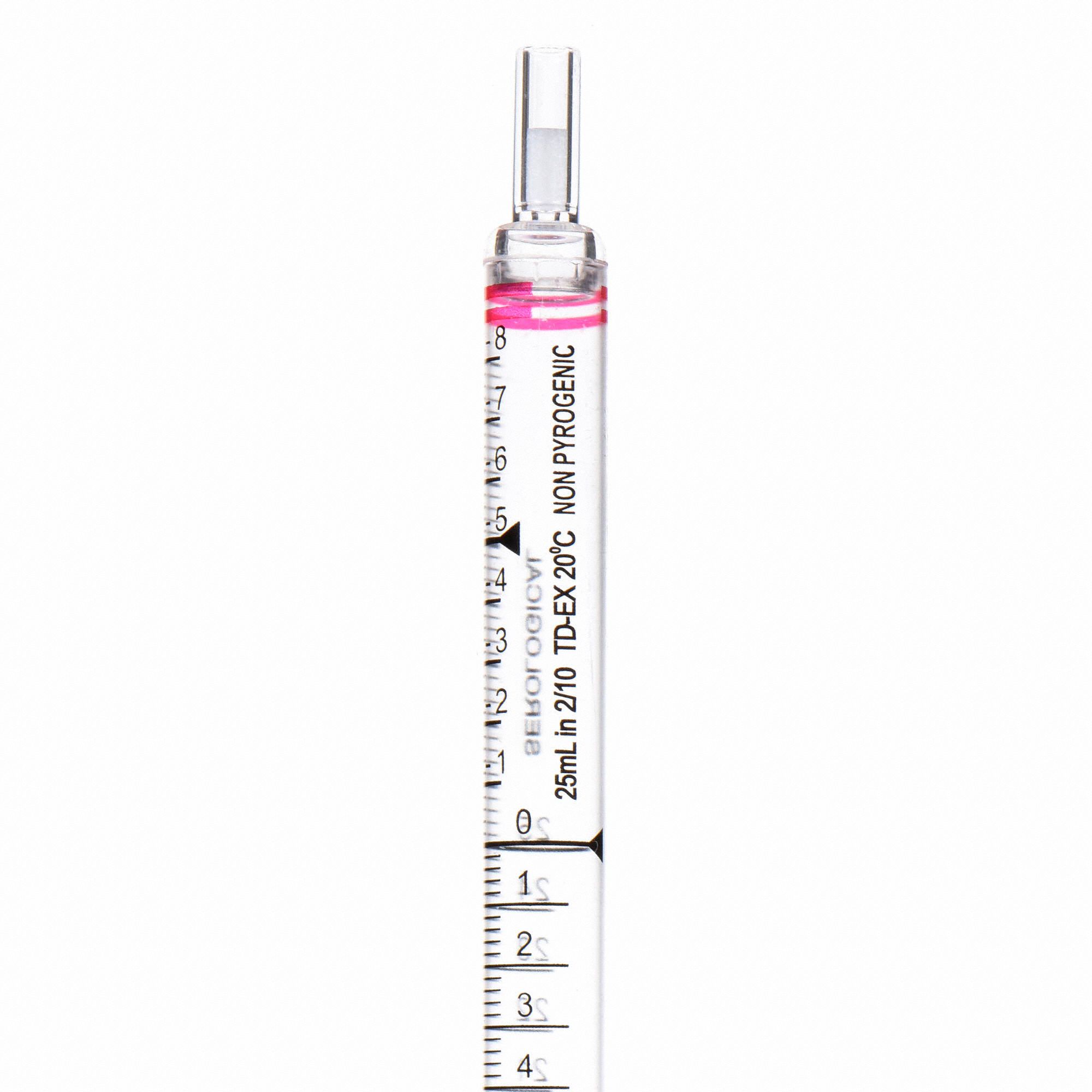 LAB SAFETY SUPPLY Serological Pipette: 25 mL Capacity, Polystyrene, To ...