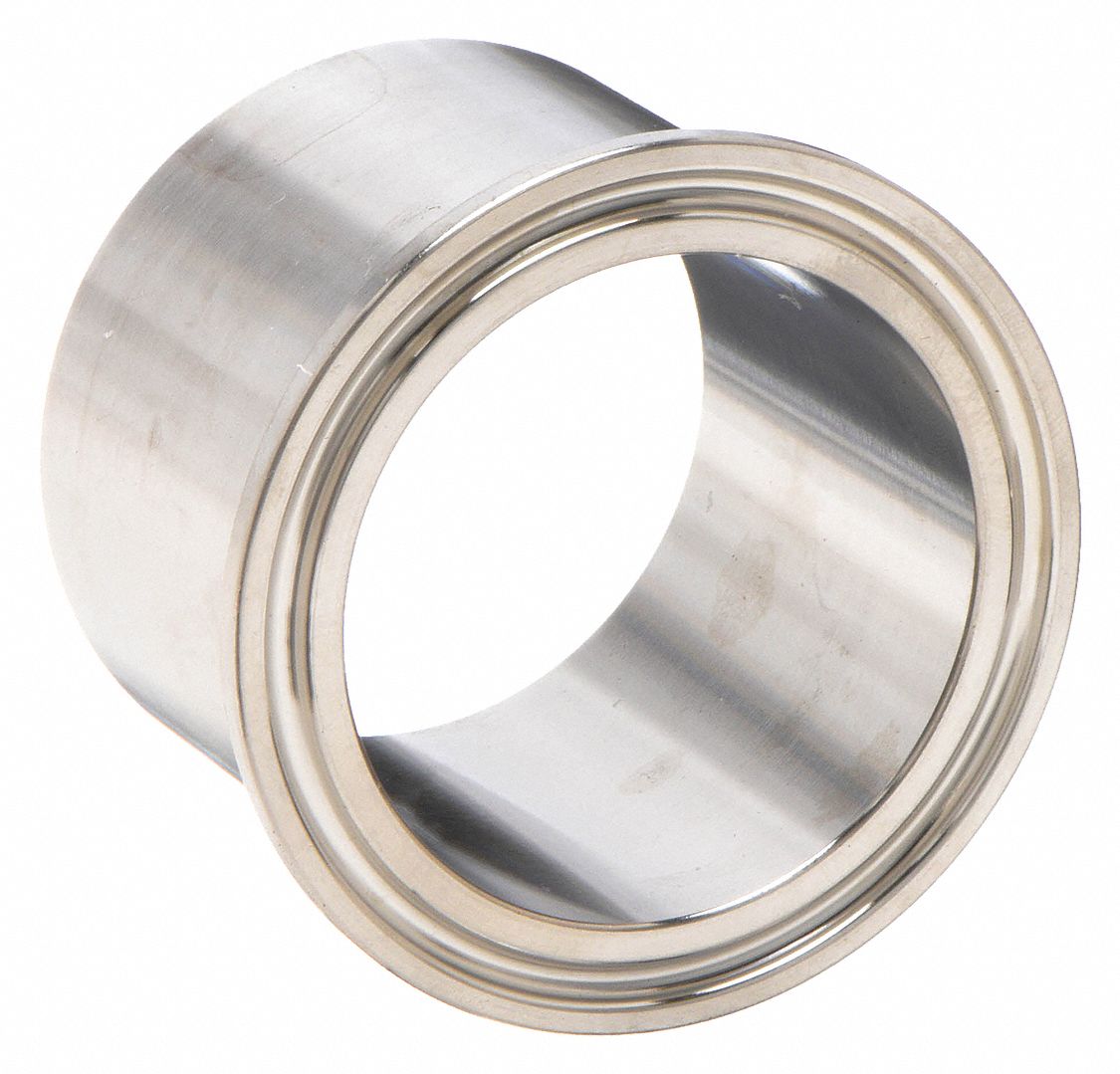 2 in OD x 2 in OD Size, Clamp, Sanitary Fitting Ferrule - 11L878 ...