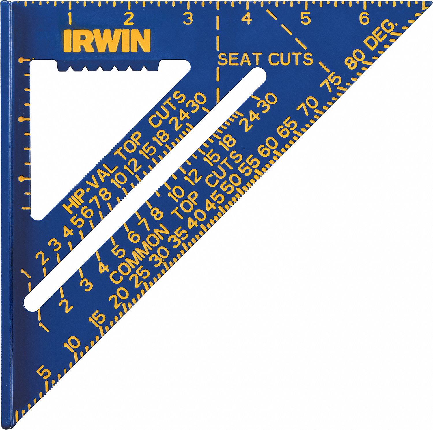 IRWIN HI-CON ALUMINUM RAFTER SQUARE 7IN - Squares, Bevels, and Stair ...