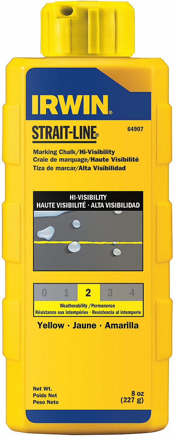 IRWIN CHALK POWDERED YELLOW 8 OZ - Marking Chalk and Refills - IRW64903 ...