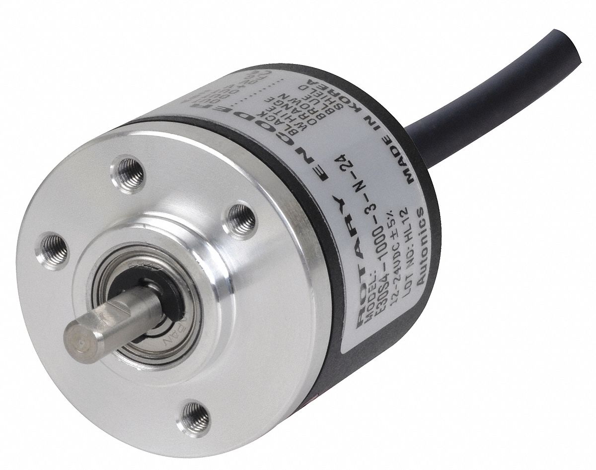 AUTONICS Encoder, Shaft: External, 8.2 mm, Totem Pole, 4 mm Shaft Dia ...