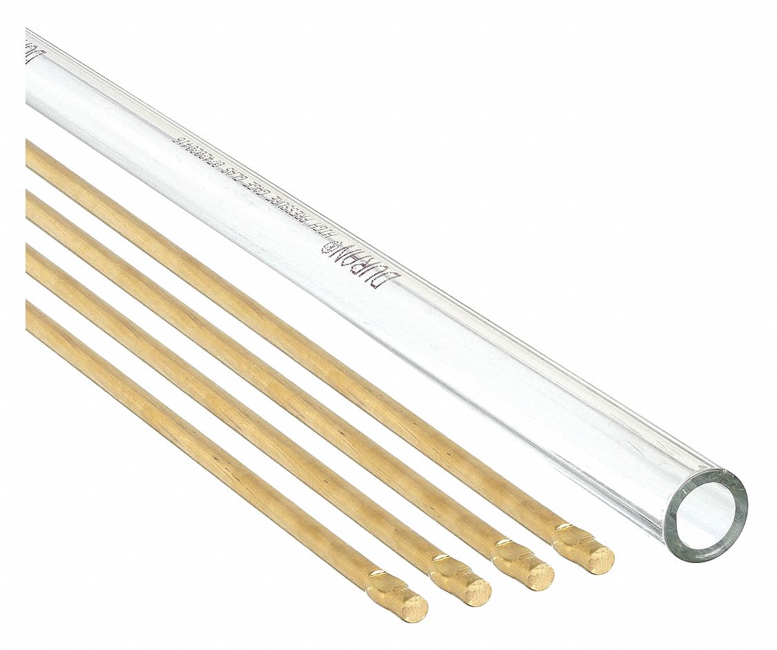 PENBERTHY, 5/8 in Gauge Glass Dia, 24 in Gauge Glass Lg, Plain Glass ...