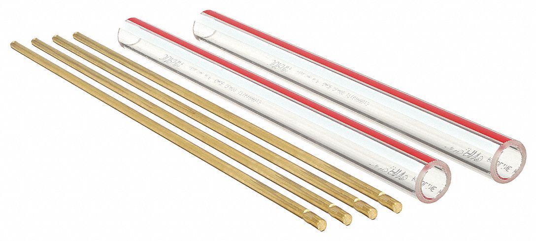 PENBERTHY, 3/4 in Gauge Glass Dia, 10 in Gauge Glass Lg, Red Line Glass ...