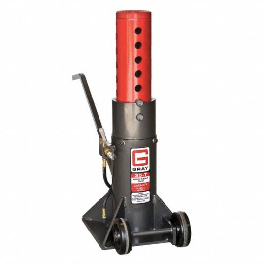 GRAY, Pneumatic, 35 ton Load Capacity, Support Stand - 11N176|35T ...