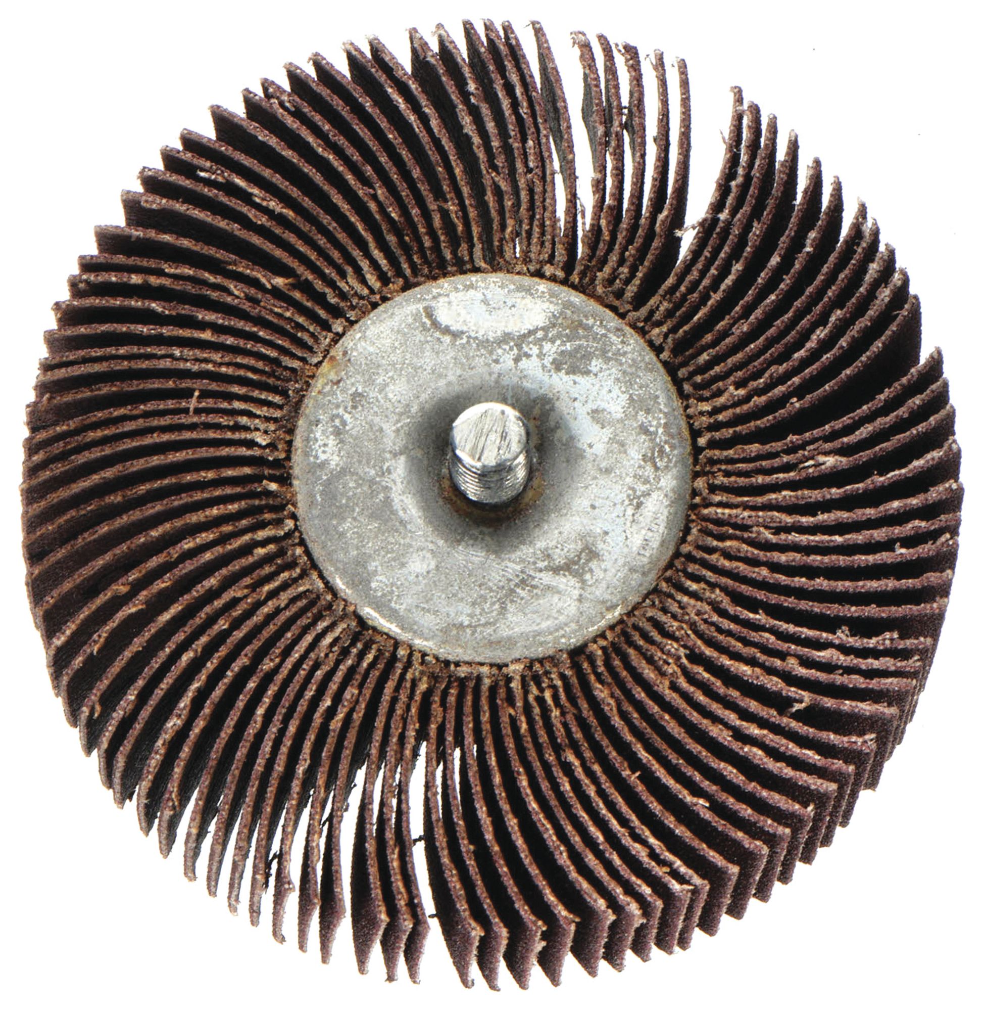 WESTWARD, 3 in Dia x 1 in W, 1/4"-20 Threaded-Shank, Mounted Flap Wheel ...