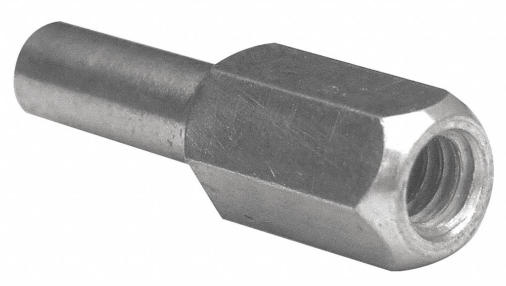 WESTWARD, 1/4 in Straight Shank, 1/4"-20 Thread, Threaded Shank Adapter ...