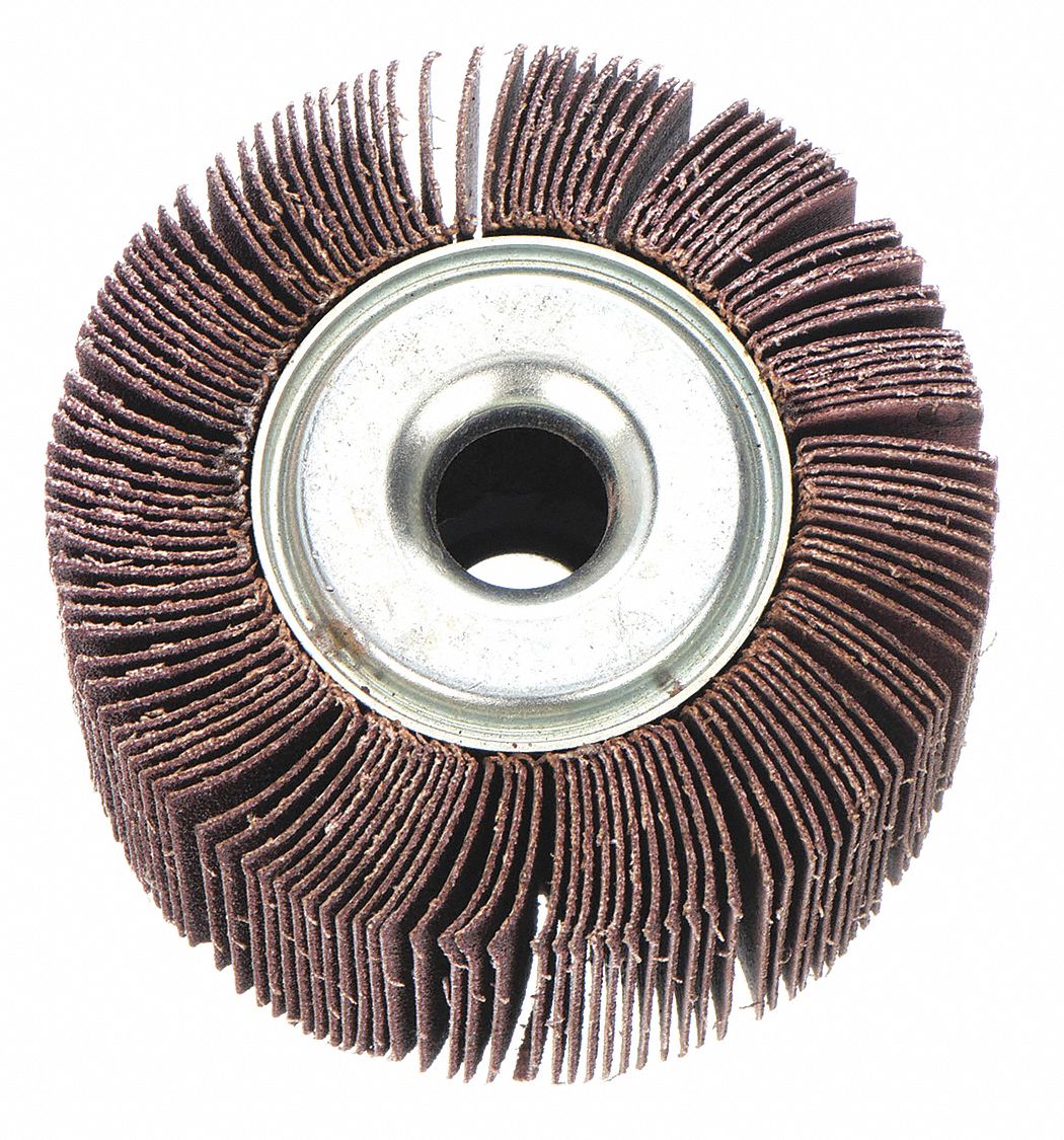 Coated Unmounted Flap Wheel, 80 Grit Aluminum Oxide, 3 1/2 in Diameter ...