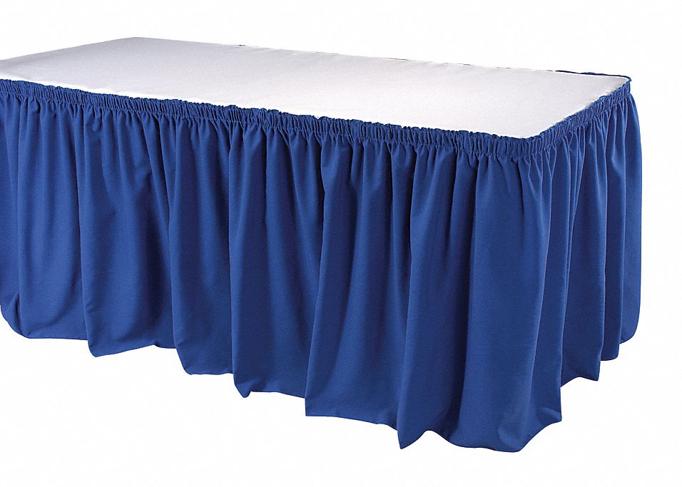 PHOENIX, Royal Blue, 17 1/2 ft Overall Lg, Table Skirt - 11N679|TSKT-17 ...