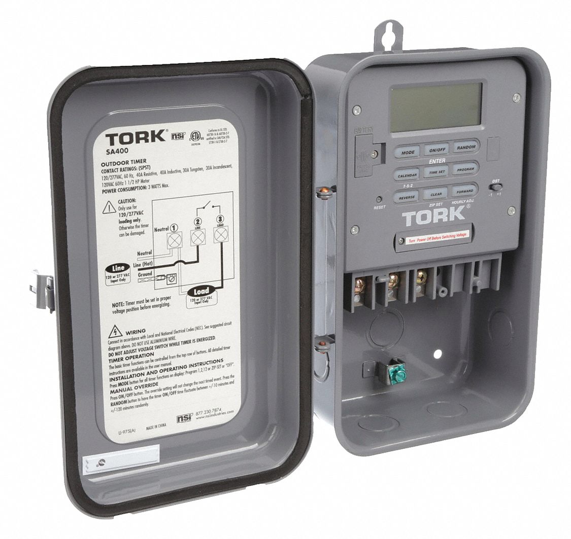 TORK, Astronomic, SPST, Electronic Timer - 11N740|SA400 - Grainger