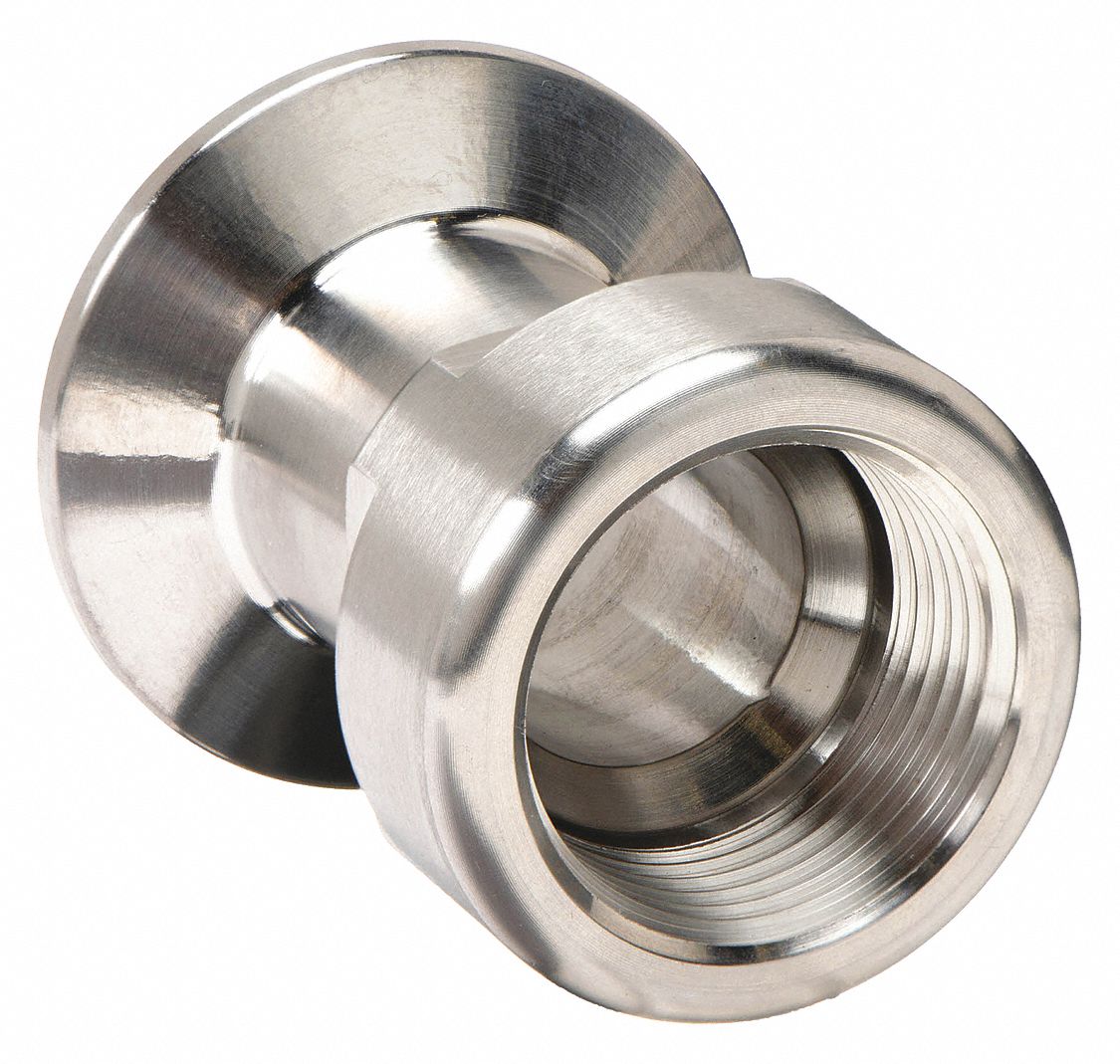 GRAINGER APPROVED ADAPTER,FEMALE,2IN,CLAMP,SS - Sanitary Tube Fittings ...