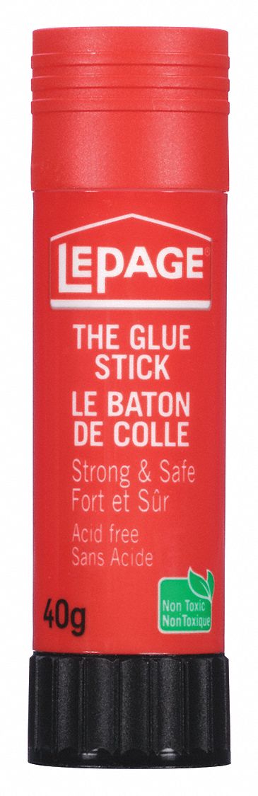 LEPAGE GLUE STICK, NON-TOXIC, CLEAR, 40 G, ACID-FREE, SOLVENT FREE ...