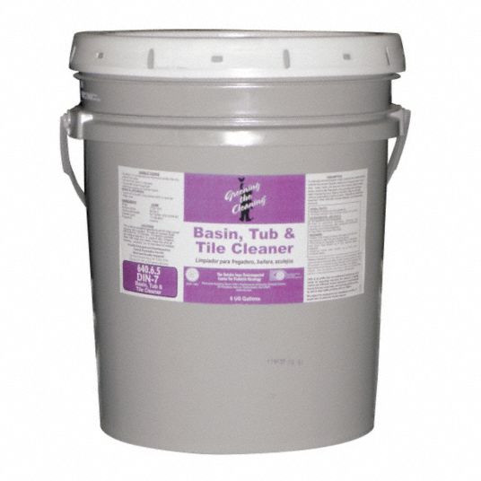 GREENING THE CLEANING, Bucket, 5 gal Container Size, Bathroom Cleaner ...