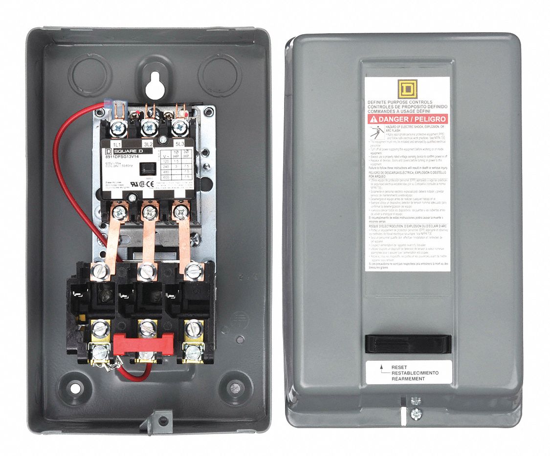 DP Motor Starter,3P,20A,24V Coil,NEMA 1 - Grainger