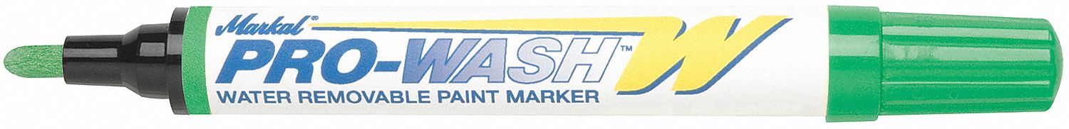 MARKAL LIQUID PAINT MARKER, WATER REMOVABLE, GREEN, 3.18 MM TIP W ...