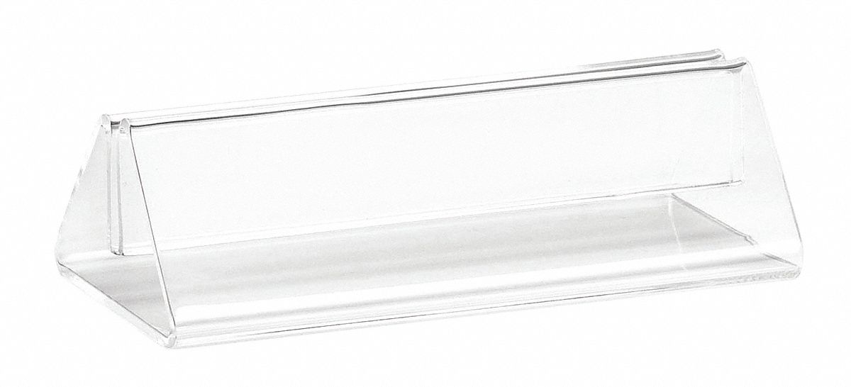 Card Holder, Acrylic, Clear, Triangle, 4 in Length, 2 in Width, 1 1/2 ...