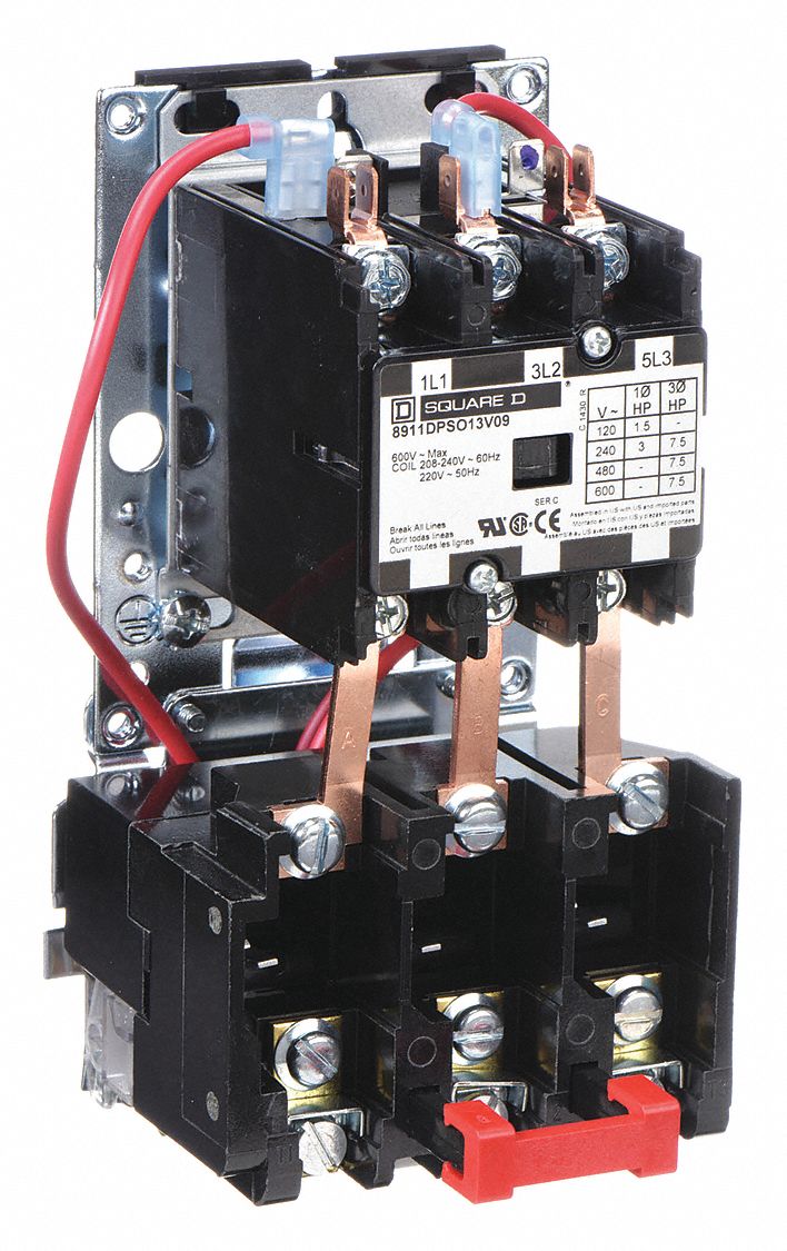 SQUARE D, Non-Reversing, 3 Poles, Definite Purpose Magnetic Motor ...