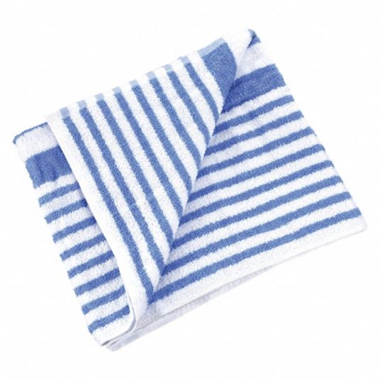 MARTEX, Blue/White Stripe, 70 in Overall Lg, Pool Towel - 11W251 ...