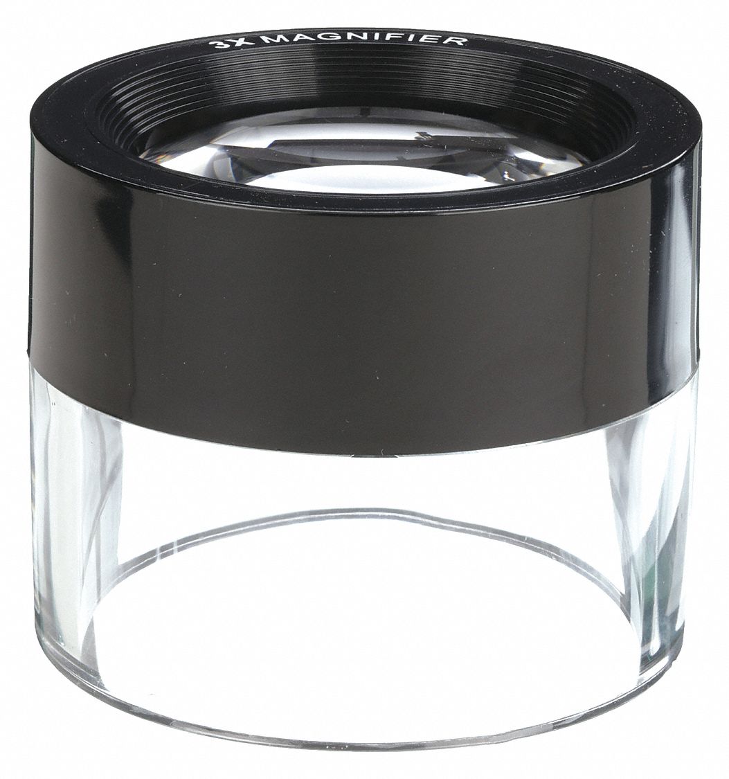 Magnifier,Stand, Power 3X, Focal Distance 5 in, Diopter 12D, Lens PMMA ...