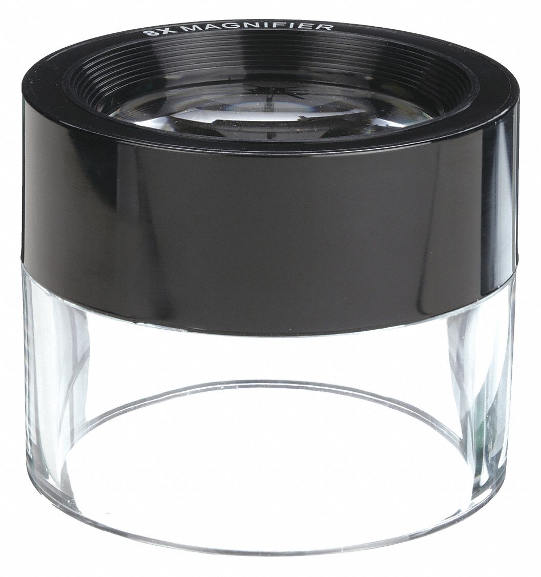 Magnifier,Stand, Power 8X, Focal Distance 1.38 in, Diopter 32D, Lens ...
