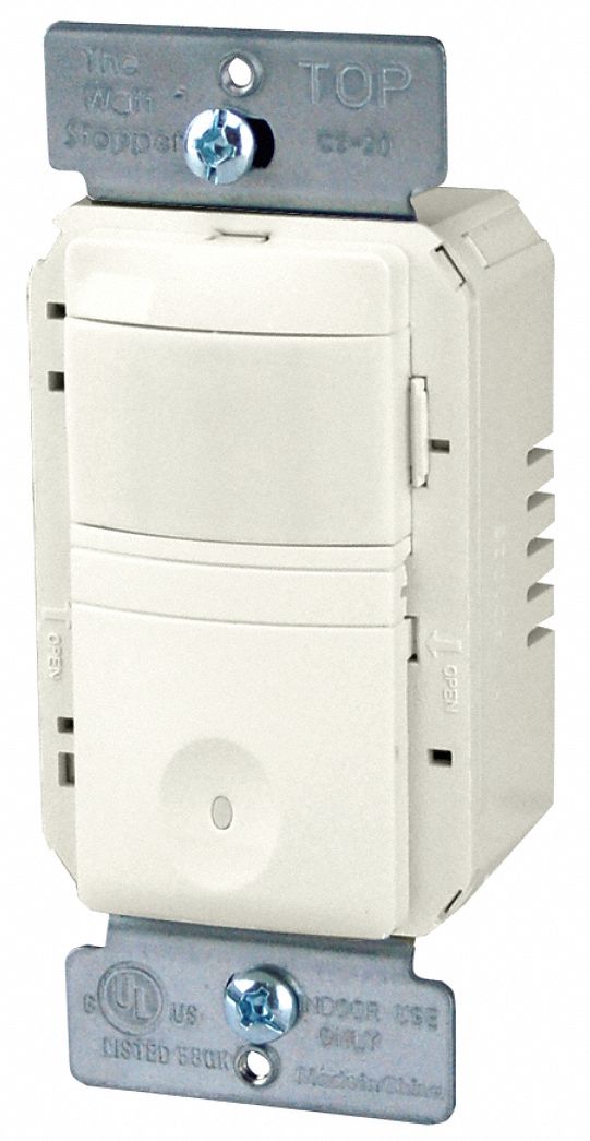 Wall Switch Box, 600 sq ft Passive Infrared, Light Almond - Grainger