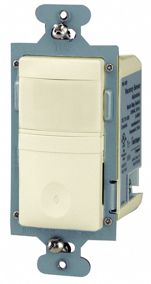 Wall Switch Box, 600 sq ft Passive Infrared, Light Almond - Grainger
