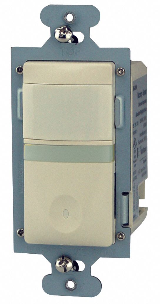 Wall Switch Box, 600 sq ft Passive Infrared, Light Almond - Grainger