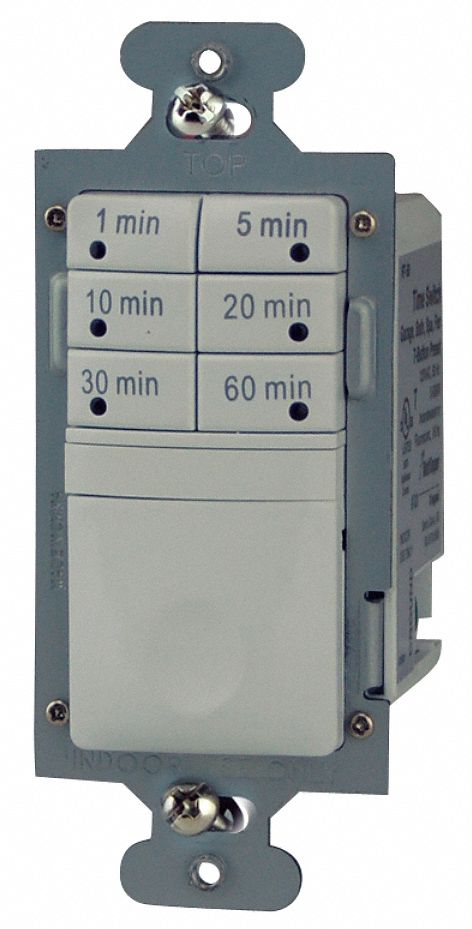 120V AC Electronic Wall Switch Timer, Max. On/Off Cycles:1, White ...