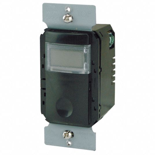 WATT STOPPER, 12 hr Max, Black, Wall Switch Timer - 11X341|TS-400-B ...
