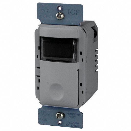 WATT STOPPER, 12 hr Max, Gray, Wall Switch Timer - 11X342|TS-400-G ...
