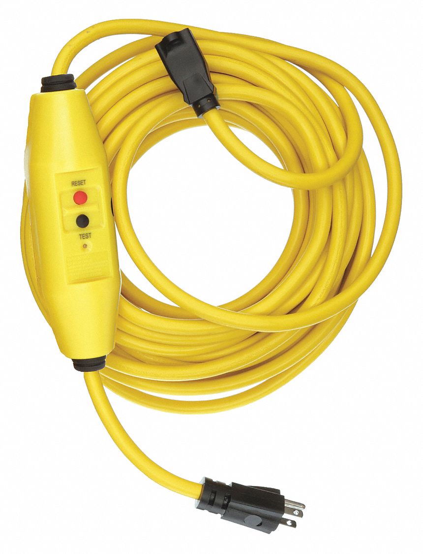 POWER FIRST, 50 ft Cord Lg, 15 A Max. Amps, Line Cord GFCI - 11X434 ...