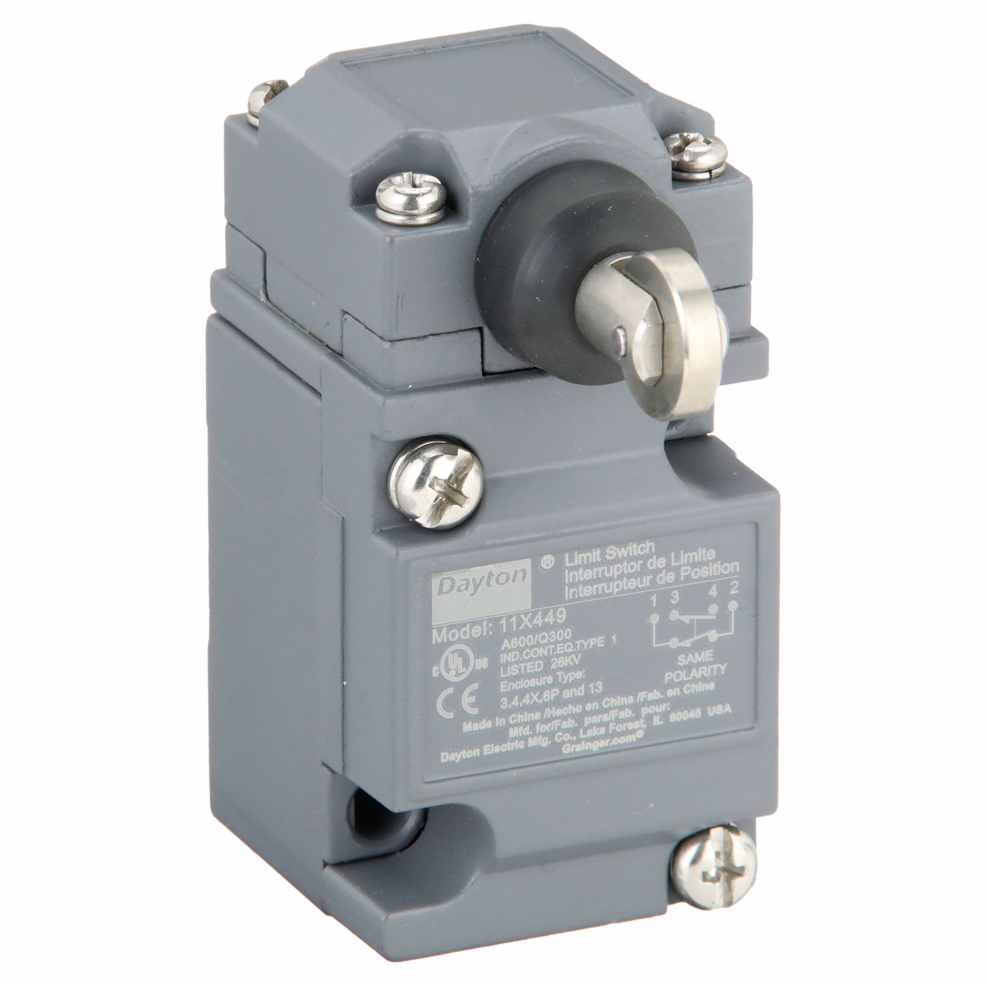 DAYTON, Roller Plunger, Limit Switch - 11X449|11X449 - Grainger