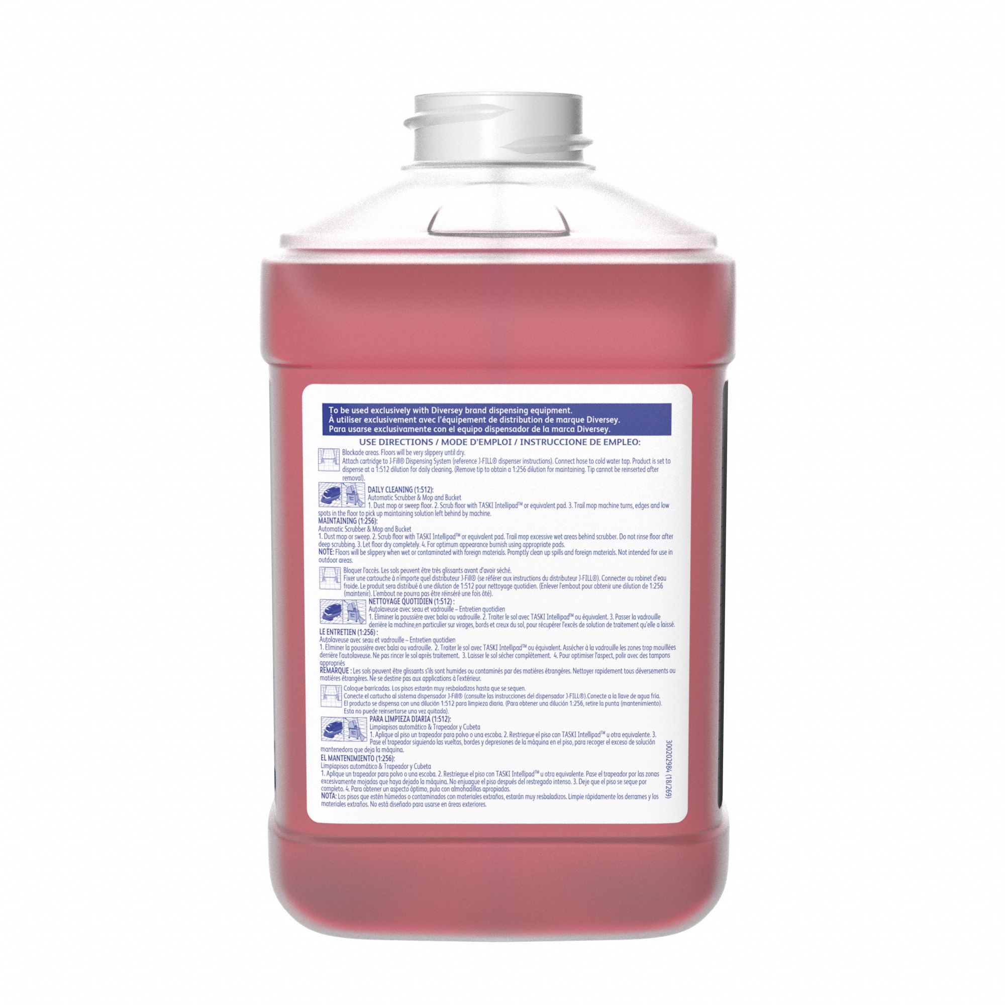 DIVERSEY Floor Maintainer: Revive, 51, Fits J-Fill Dispenser Series, 2. ...