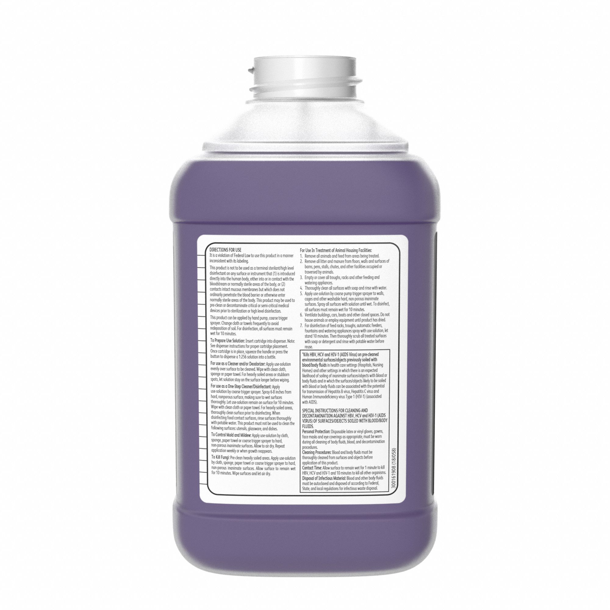 DIVERSEY Cleaner and Disinfectant Concentrate: Expose, 10, Fits J-Fill ...