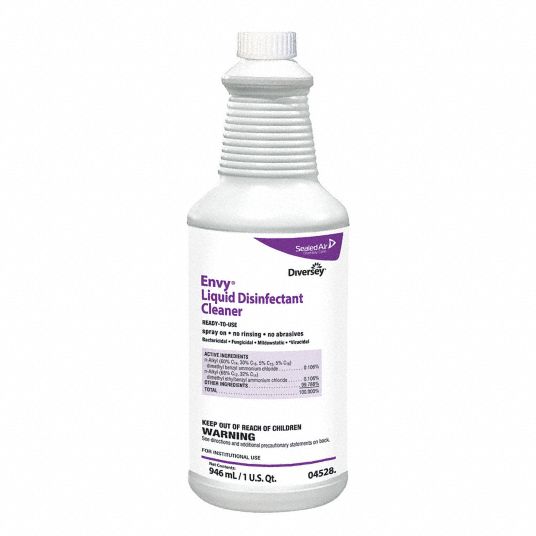 DIVERSEY, Trigger Spray Bottle, 32 oz Container Size, Disinfectant ...