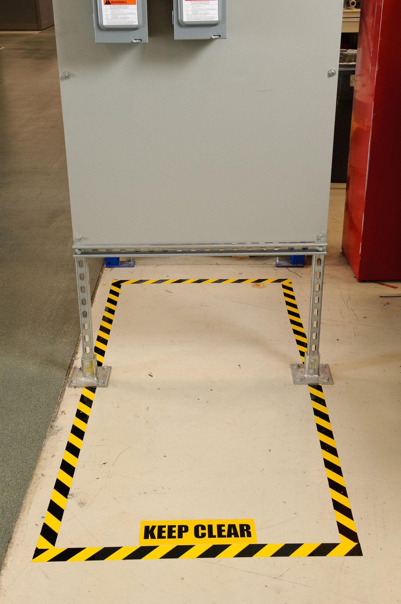 BRADY Floor Marking Tape: Gen Purpose, Striped, Black/Yellow, 2 in x ...