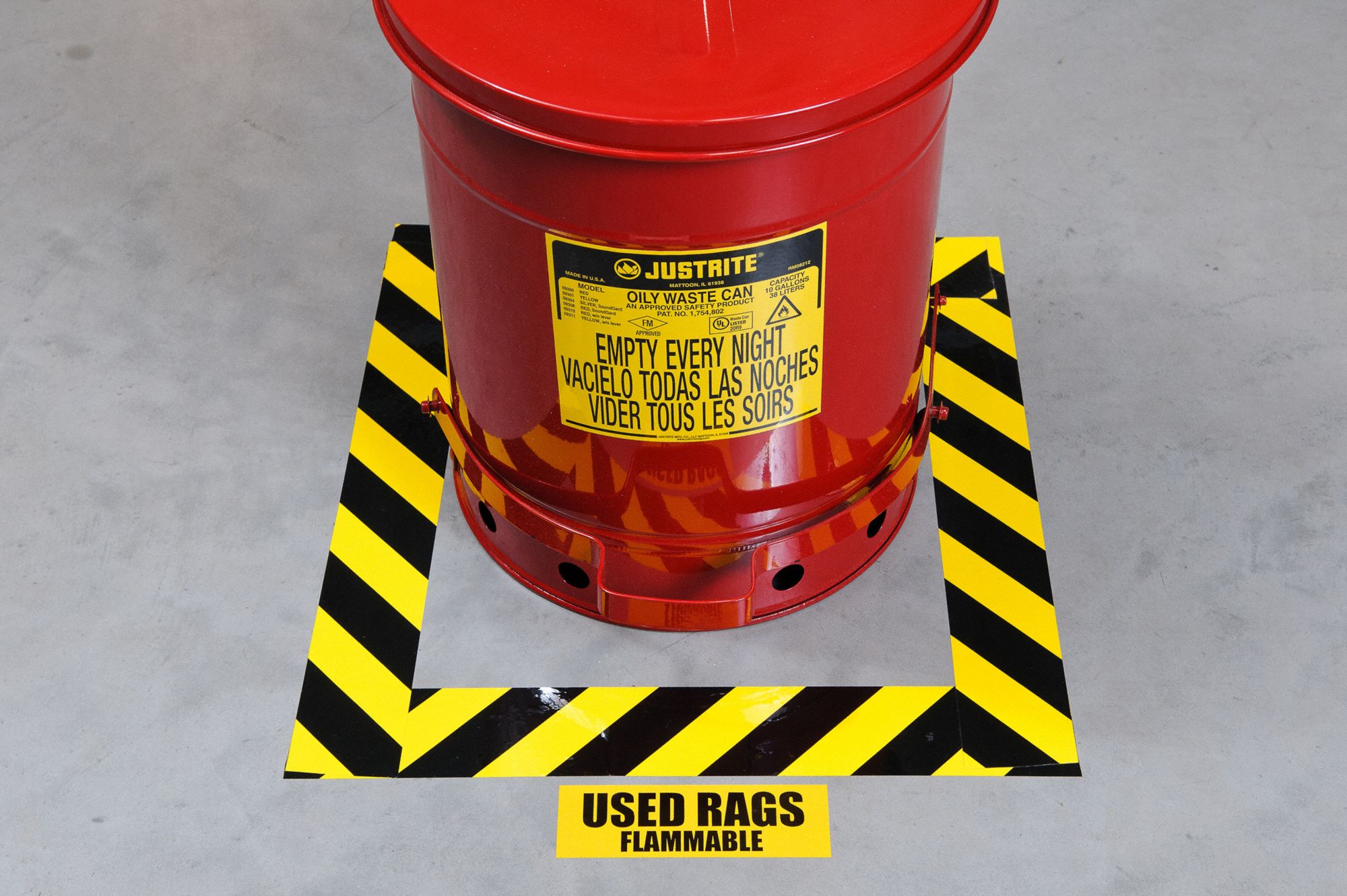 BRADY Floor Marking Tape: Gen Purpose, Striped, Black/Yellow, 2 in x ...