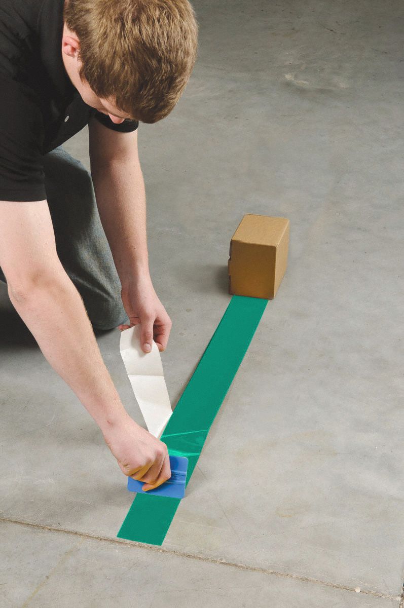 BRADY Floor Marking Tape: Gen Purpose, Solid, Green, 2 in x 100 ft, 8 ...