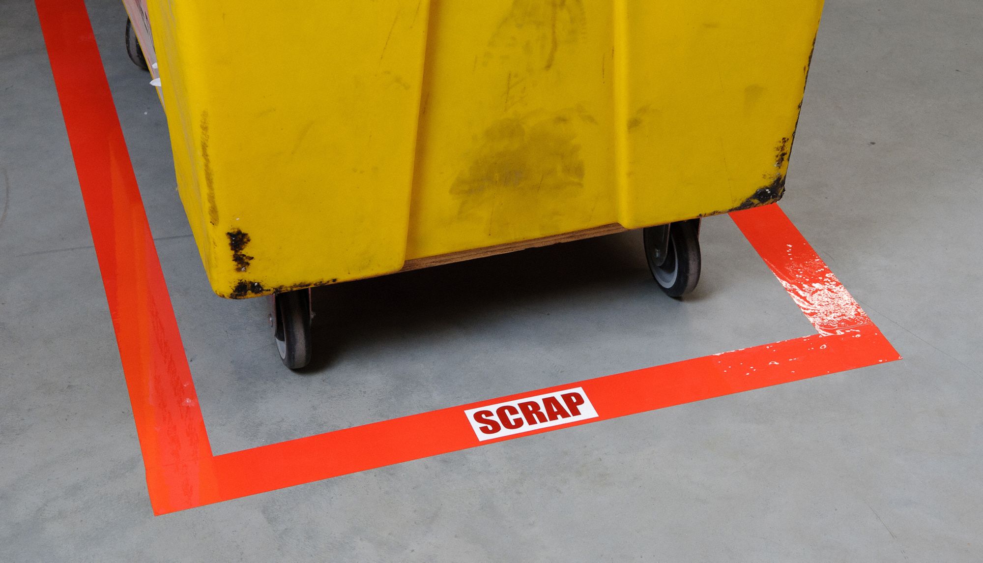 BRADY Floor Marking Tape: Gen Purpose, Solid, Red, 2 in x 100 ft, 8 mil ...