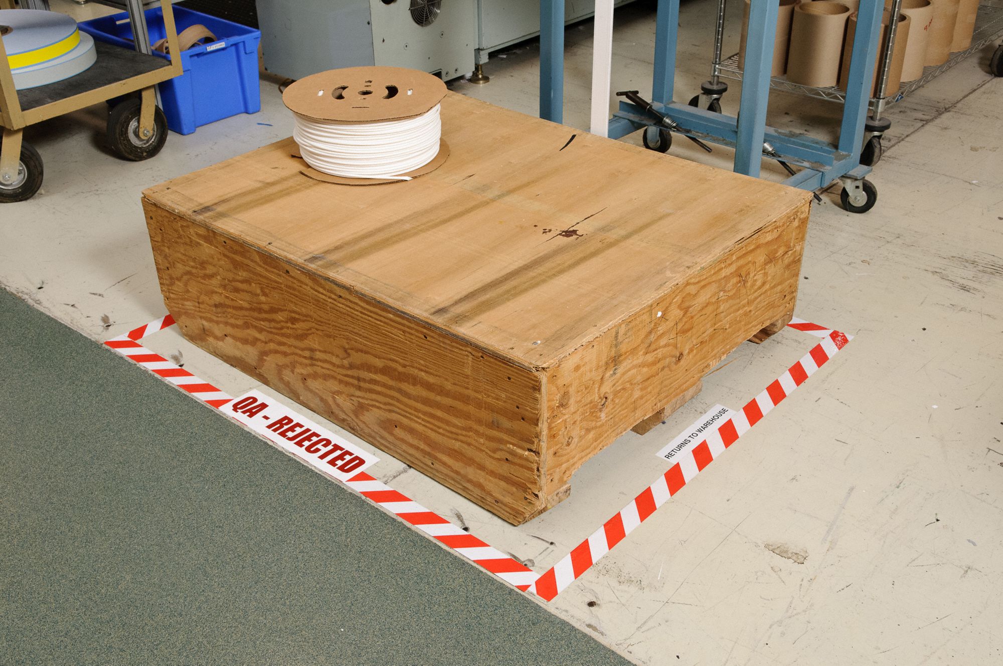 BRADY Floor Marking Tape: Gen Purpose, Striped, Red/White, 2 in x 100 ...