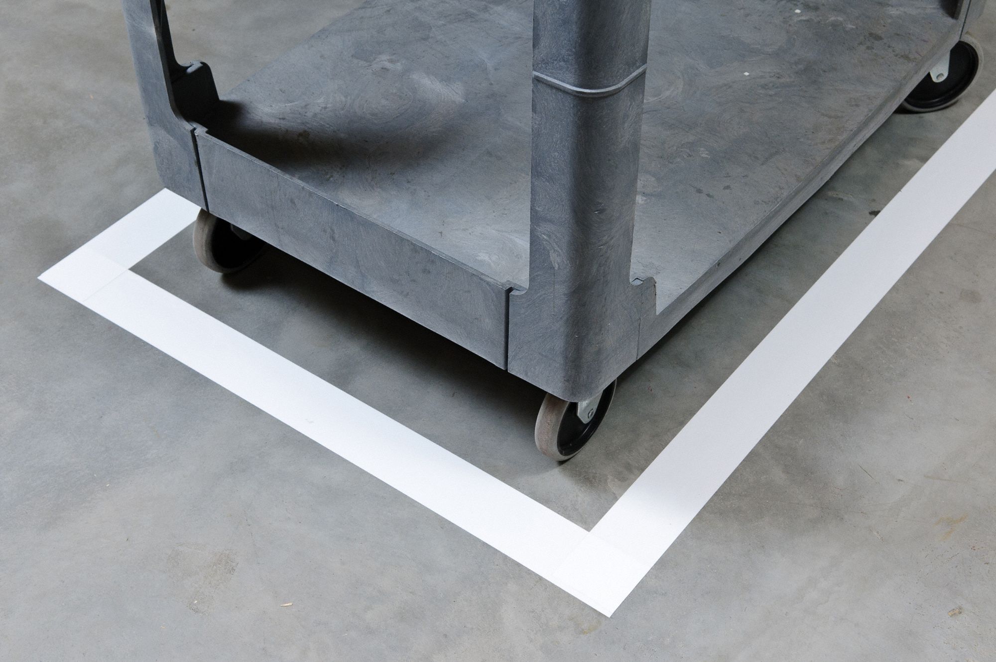 BRADY Floor Marking Tape: Gen Purpose, Solid, White, 2 in x 100 ft, 8 ...