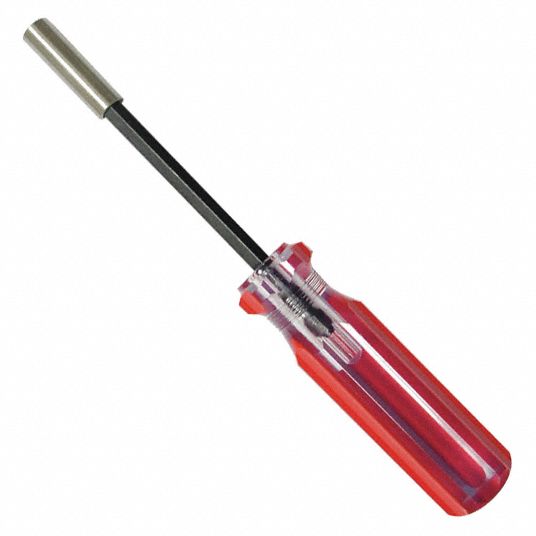WESTWARD Solid Round Shank Nut Driver: 1/4 in Tip Size, 8 in Overall Lg ...