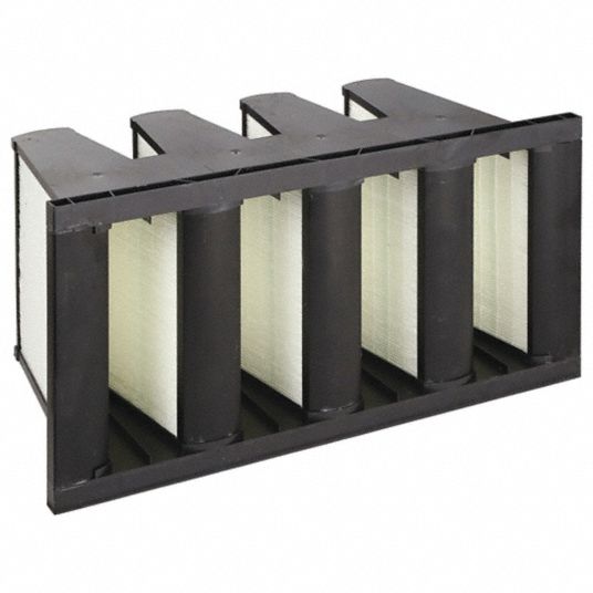 GRAINGER, 12 in x 24 in x 12 in, Fiberglass, V-Bank Air Filter - 11Z802 ...