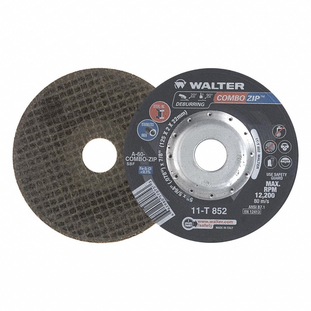 WALTER SURFACE TECHNOLOGIES, Type 27, 5" x 5/64" x 7/8", Depressed ...