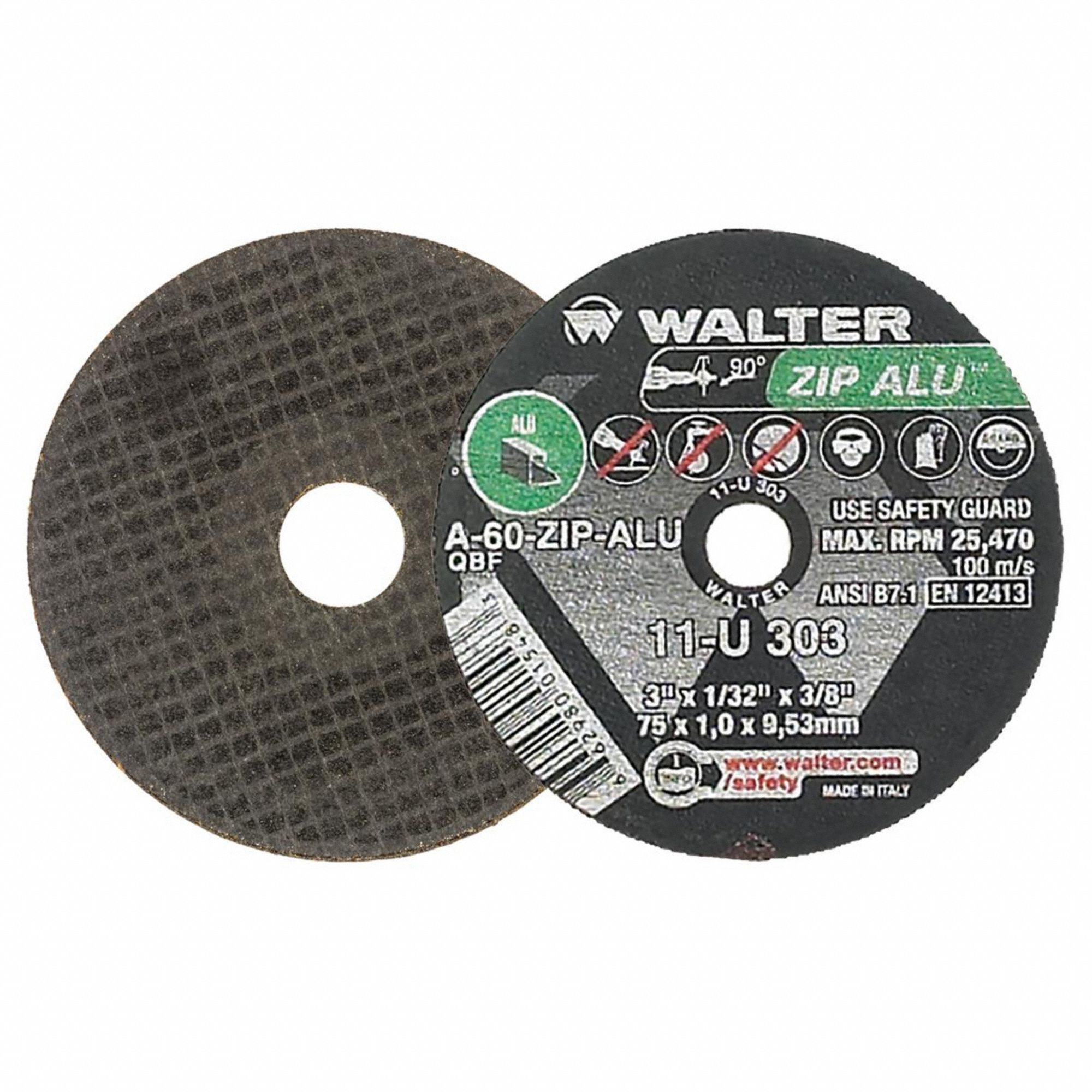 WALTER, 1/32 in, Abrasive Cut-Off Wheel - 32WK98|11U303 - Grainger