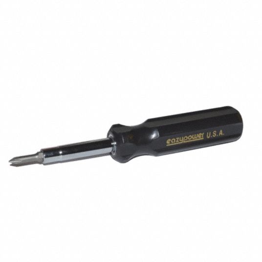 EAZYPOWER, 35801/B, Screwdriver,6-In-1,Black - 122Y68|35801/B - Grainger