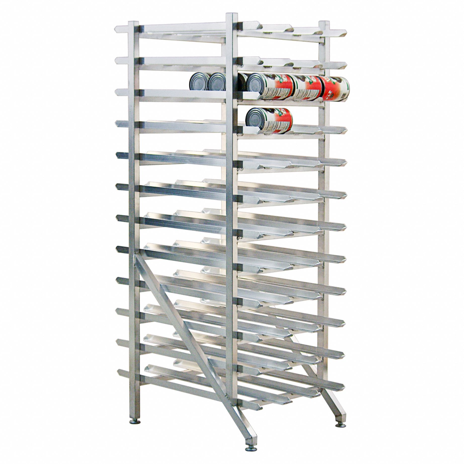 NEW AGE INDUSTRIAL, Full Size, 8 Shelves, Can Rack - 806UA8|1254 - Grainger