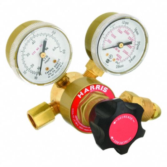 HARRIS, CGA 580 Inlet, 5/8"-18 F RH Outlet, Gas Regulator Kit - 12C032 ...