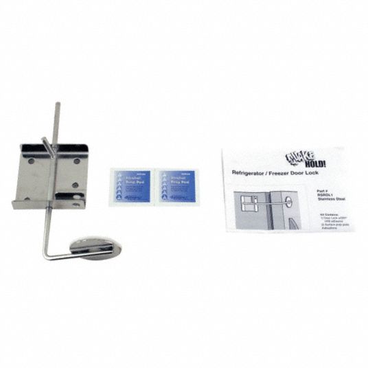 QUAKEHOLD! Refrigerator / Freezer Door Lock, Silver - 12C164|RS.RDL.1 ...